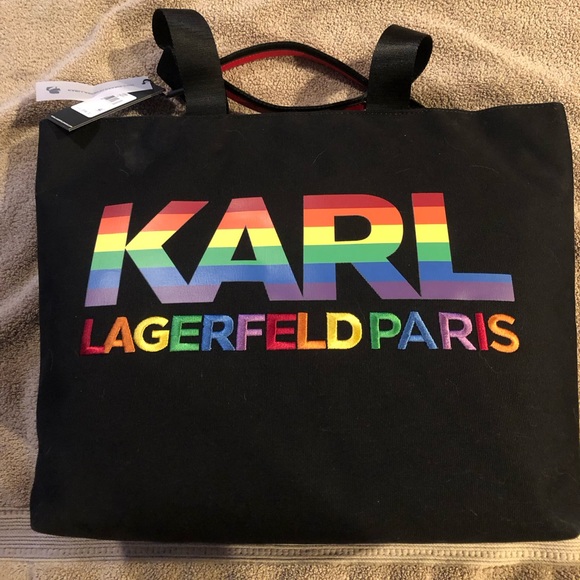 Karl Lagerfeld | Bags | Karl Lagerfeld Paris Rainbow Tote Bag New With ...